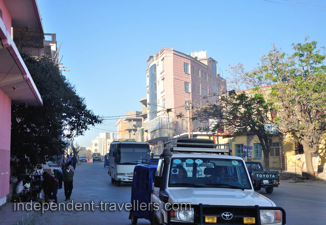 Road traffic on the one of the Mekelle streets - Mekelle - Ethiopia