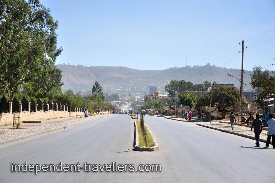 This road leads to the city from Martyrs' Memorial Monument - Mekelle ...